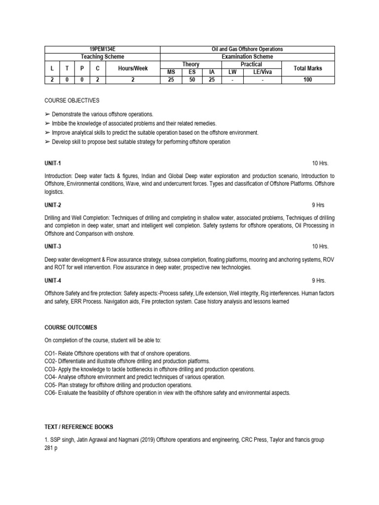Offshore Oil and Gas Operations Handbook | PDF | Offshore Drilling ...