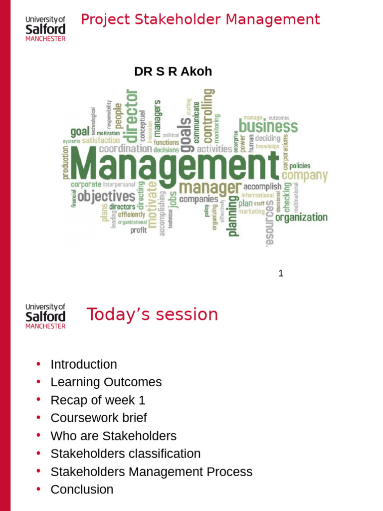 Week 2 - Stakeholder Managment.ppt Akoh | PDF | Stakeholder (Corporate) | Business