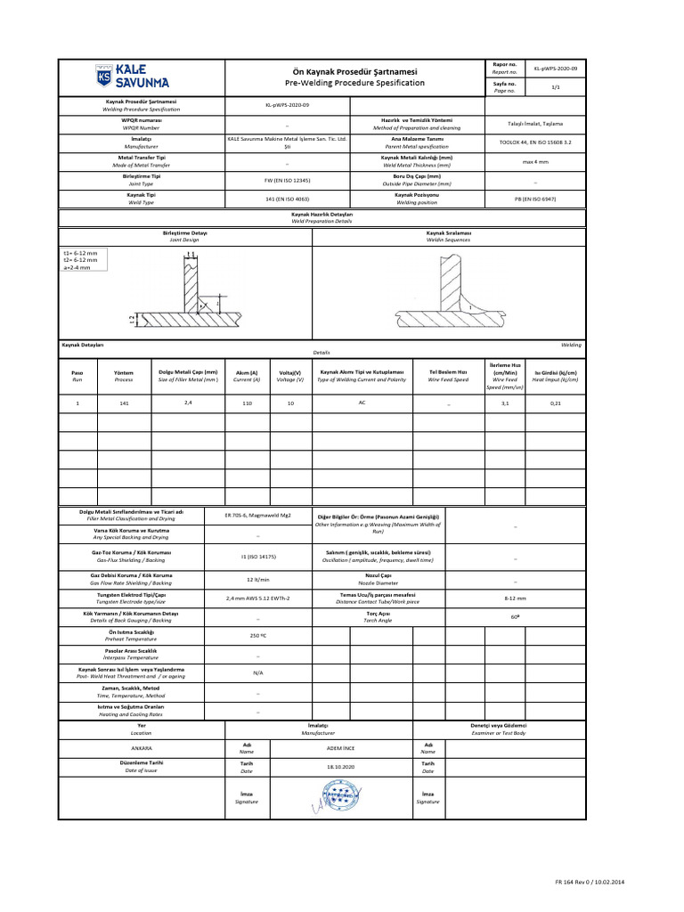 KL-pWPS-2020-09 | PDF