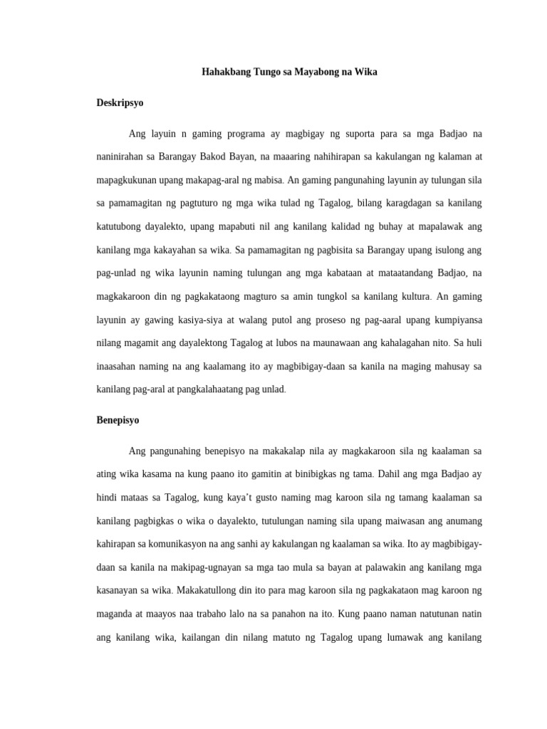 Hahakbang Tungo Sa Mayabong Na Wika | PDF
