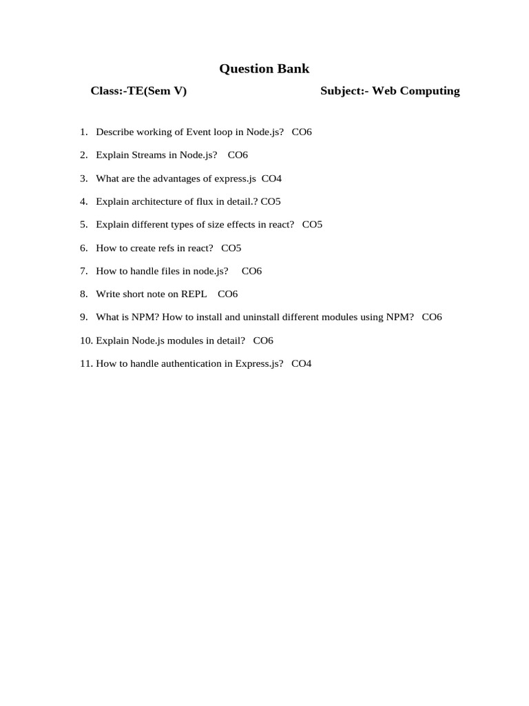 Web Computing QB 2 | PDF