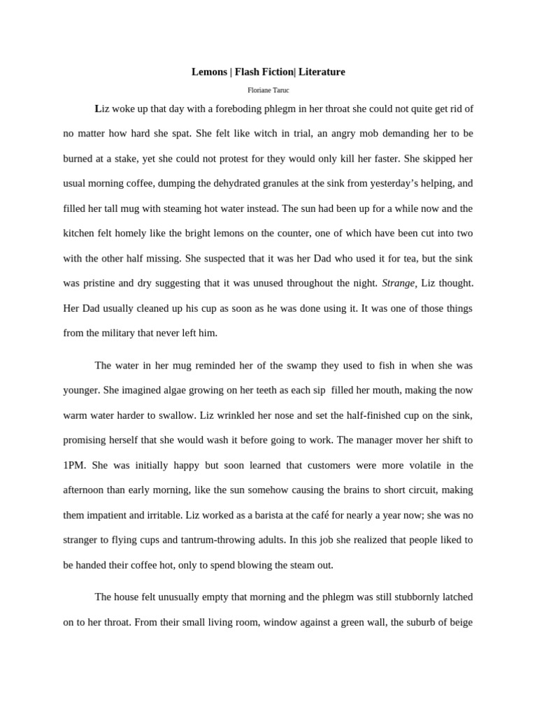 "Lemons: A Flash Fiction Tale" | PDF