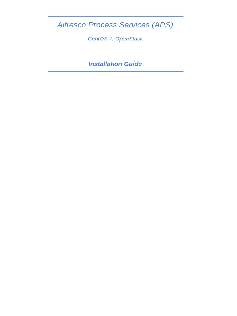 APS On OpenStack With Centos7 | PDF | Java (Programming Language) | Web Application