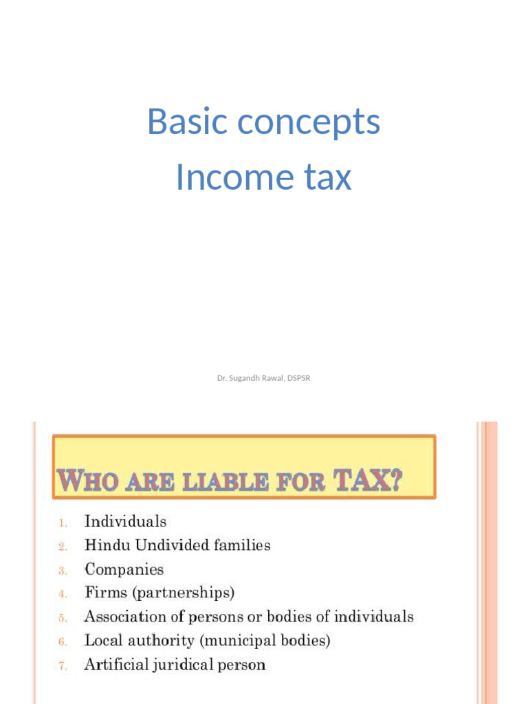 Basic Concepts | PDF | Income | Tax Deduction