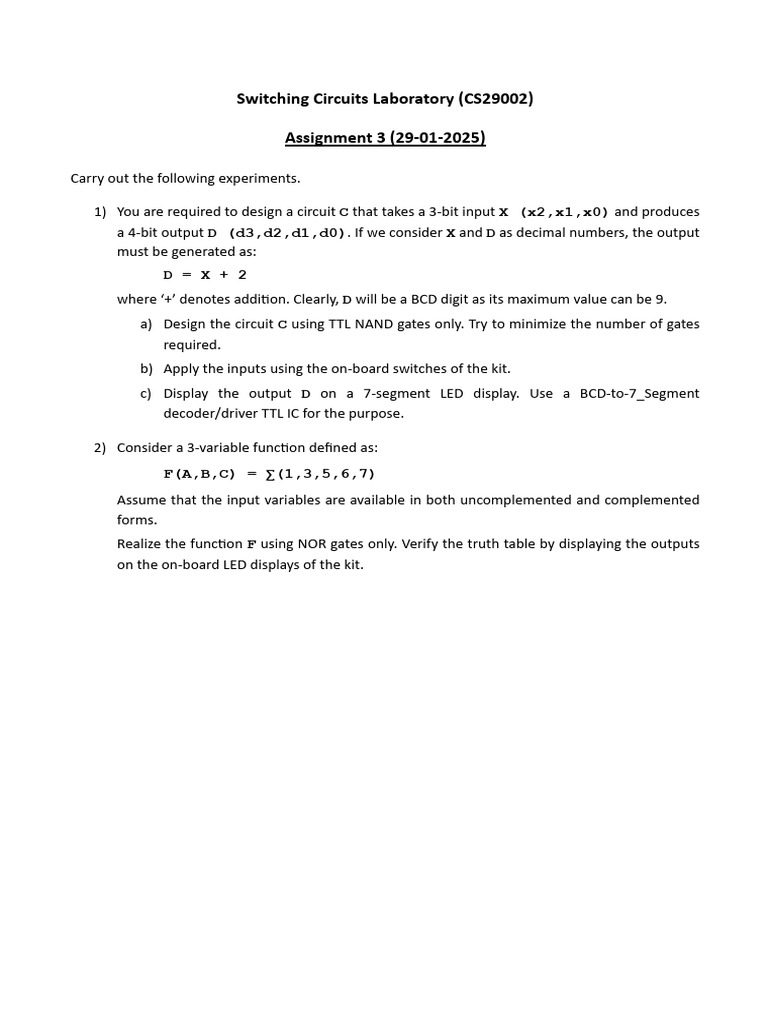 Assign3 29 JAN | PDF