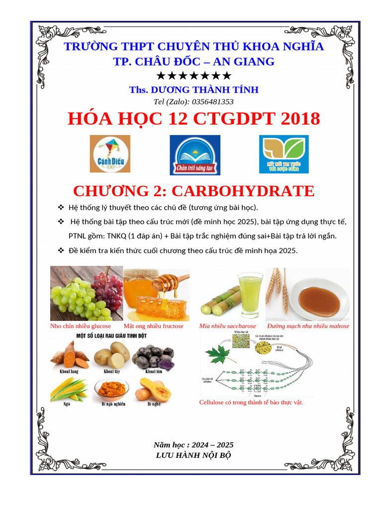 Chuong 2 (Gon) Hoa 12 Nam 2024 - 2025.giai | PDF