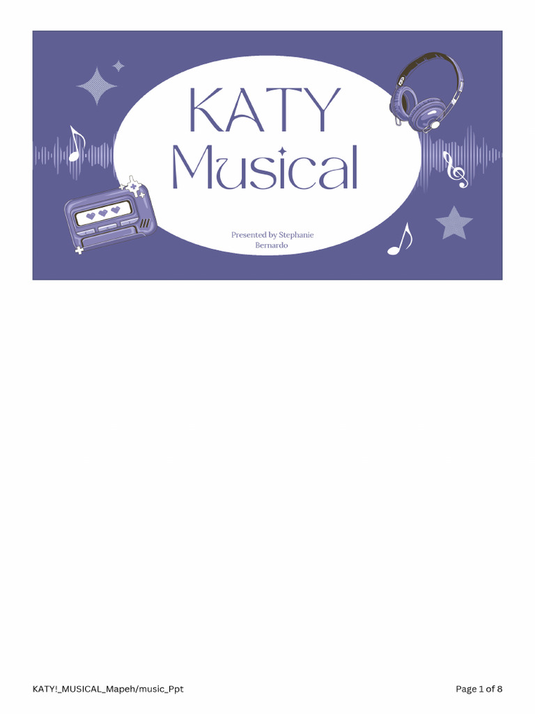 KATY! MUSICAL Mapehmusic PPT 20250216 205243 0000 | PDF