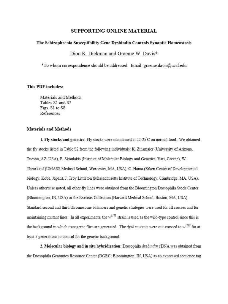 NIHMS278876 Supplement Supplemental - Figures | PDF | Mutation | Synapse