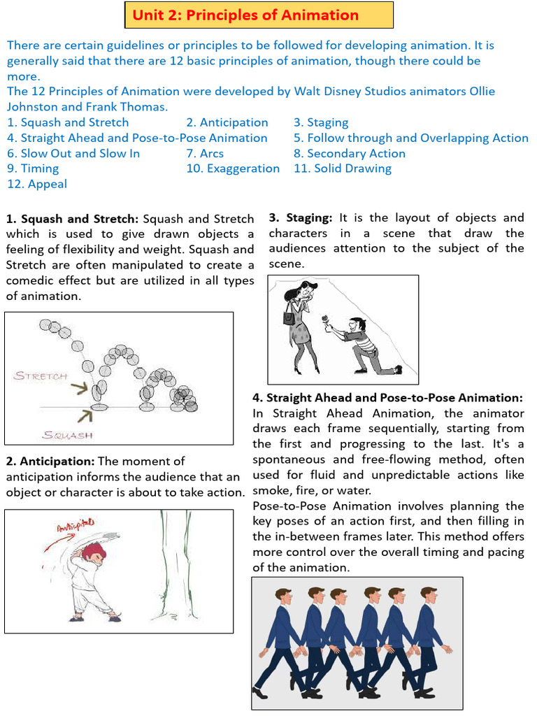 Unit 2-Principle of Animation (1) | PDF | Animation