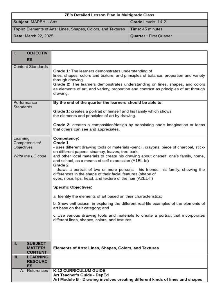 Team Indigo Multigrade LP 3 | PDF | Drawing | Teachers