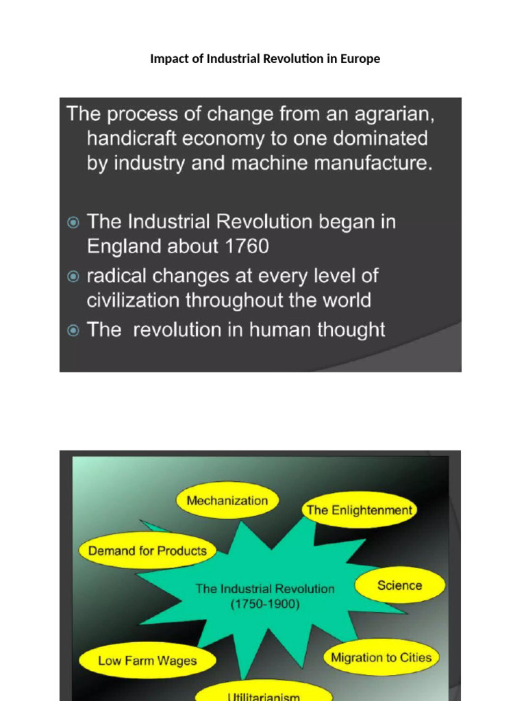 Effects of the Industrial Revolution in Europe | PDF