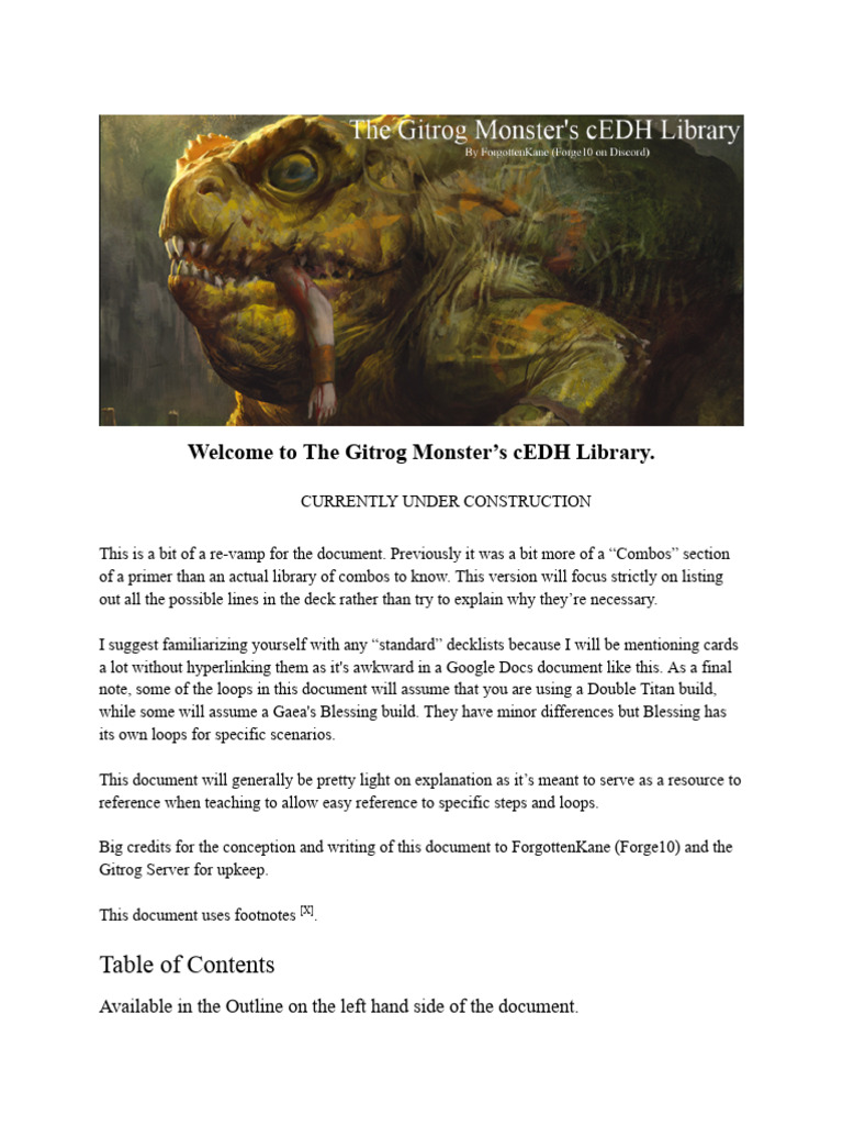 Gitrog Monster Documentation | PDF