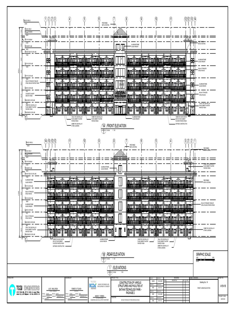 Front Elevation 1A: Graphic Scale | PDF | Architectural Design ...