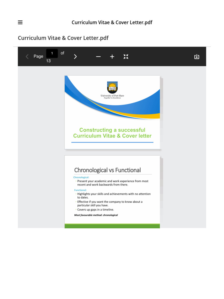 CV Notes | PDF