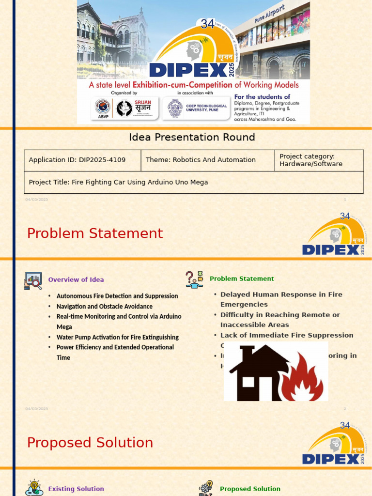 DIPEX 2025 Idea PPT Template | PDF | Arduino | Sensor