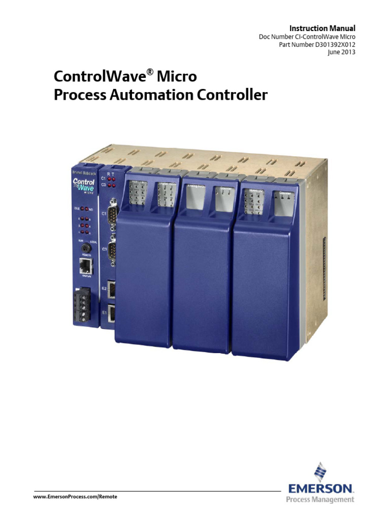 Emerson Manuals Micro | PDF | Programmable Logic Controller | Random Access Memory