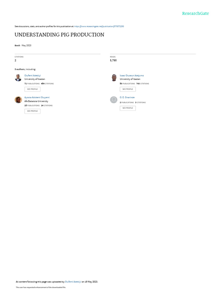 Understanding Pig Production 1 | PDF | Pig | Inbreeding