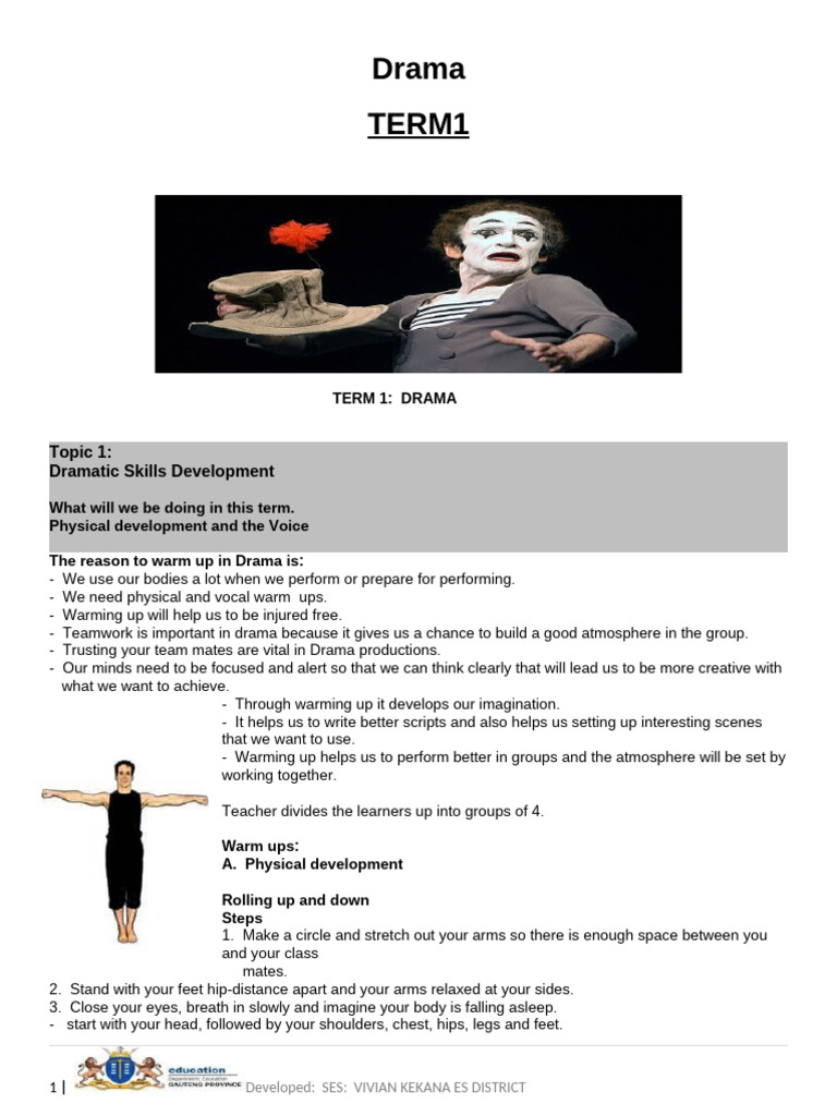 Drama Skills: Physical & Vocal Warm-ups | PDF | Human Voice | Poetry