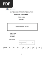 Grade 7 History Exam: June 2021 | PDF | Slavery