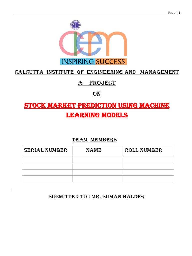 ML Project documentation-LSTM-LR | PDF | Machine Learning | Regression Analysis