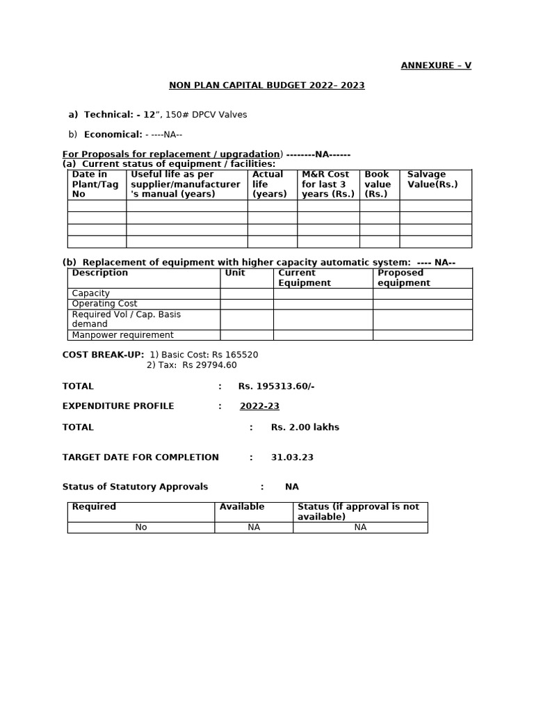 NPCB Proposal DPCV | PDF