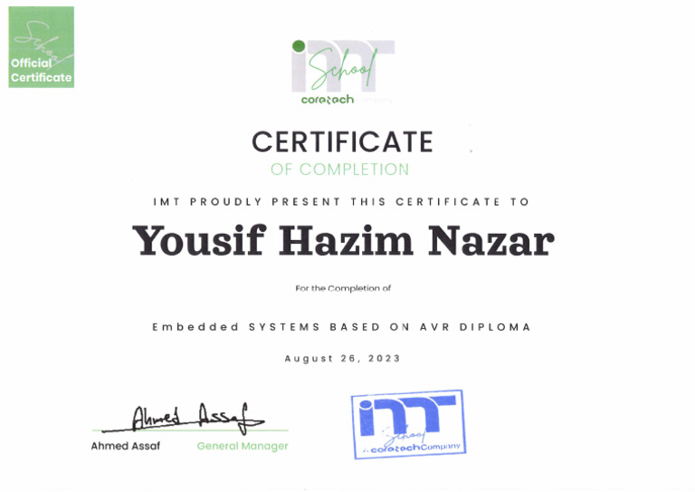 Embedded Diploma Certificate | PDF