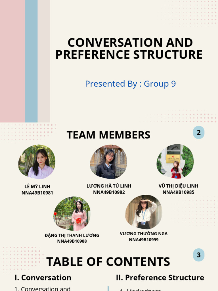 Group 9 - Conversation & Preference Structure | PDF