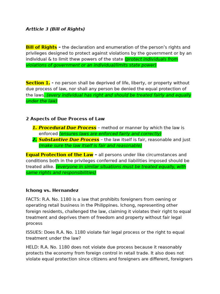 Article 3 Section 1-3 (Bill of Rights) | PDF | Search Warrant | Search ...
