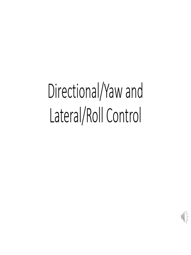 Directional and Lateral Control | PDF