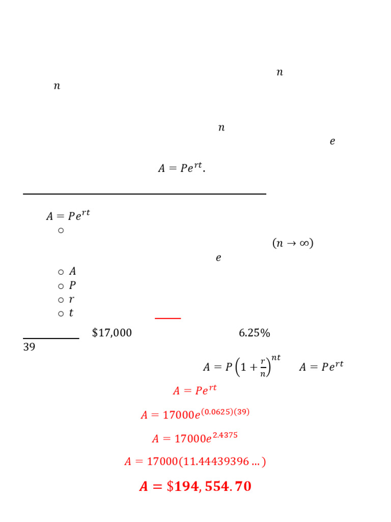 Interest Compounded Continuously | PDF | Interest | Compound Interest