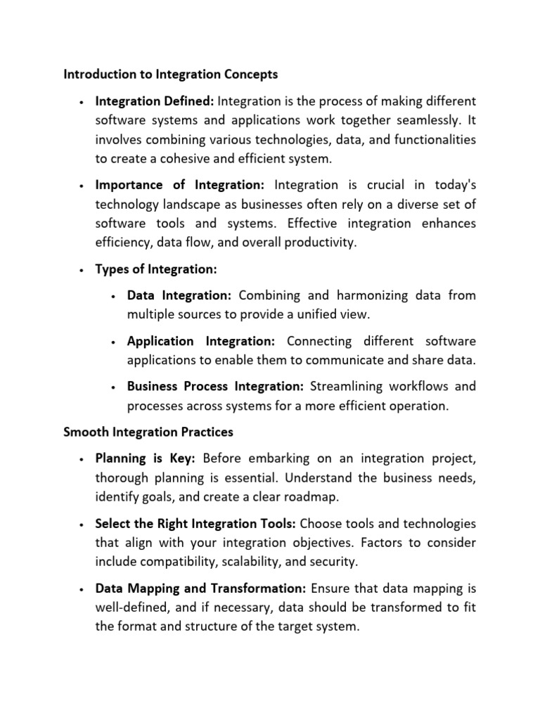 Introduction To Integration Concepts 6 | PDF | Computing | Information ...