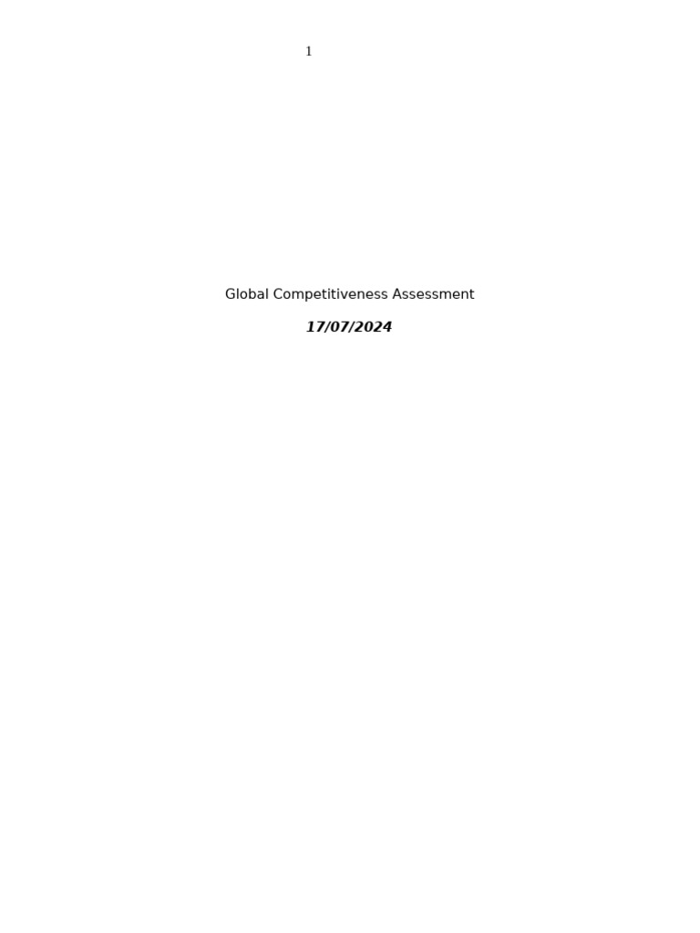 Global Competitiveness Assessment | PDF | Morocco | Innovation