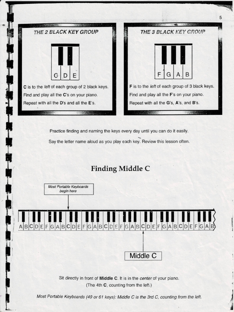 6 Finding Middle C | PDF