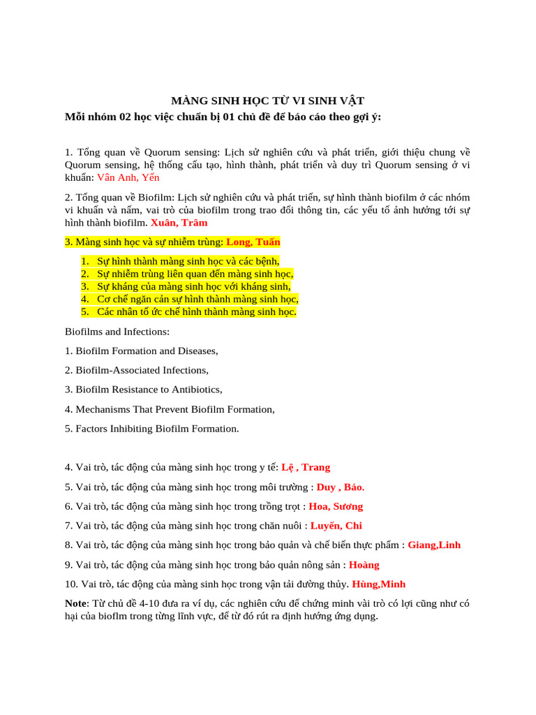 Topics For Seminar MSH | PDF