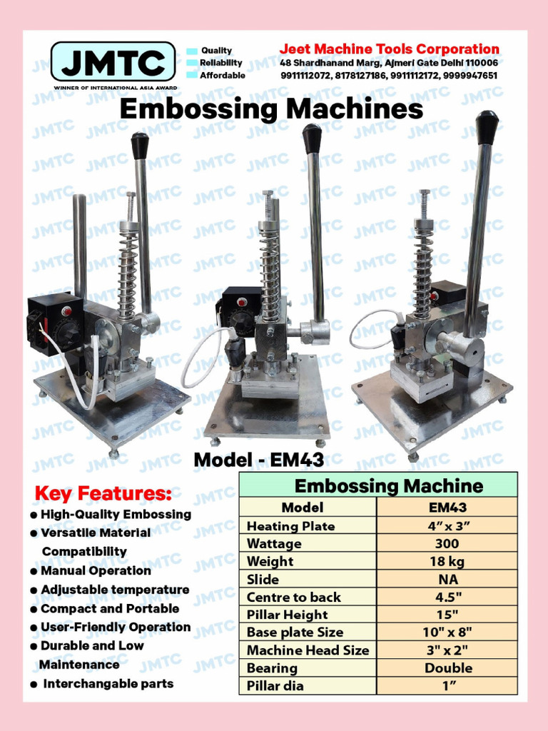 Leather Wallet Embossing Machine | PDF