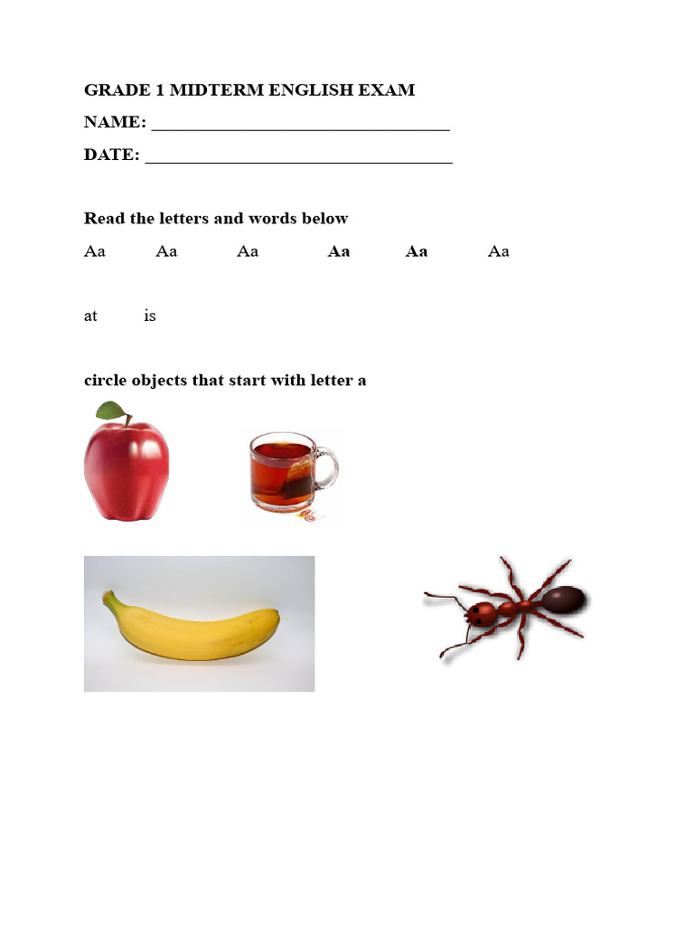 Midterm Exam English Telma | PDF