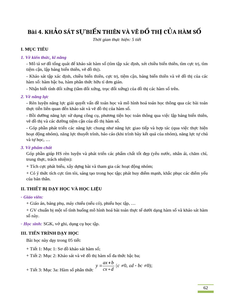 KHBD-Toan 12 - Chương 1 - Bai 4-5, Ônchuong | PDF