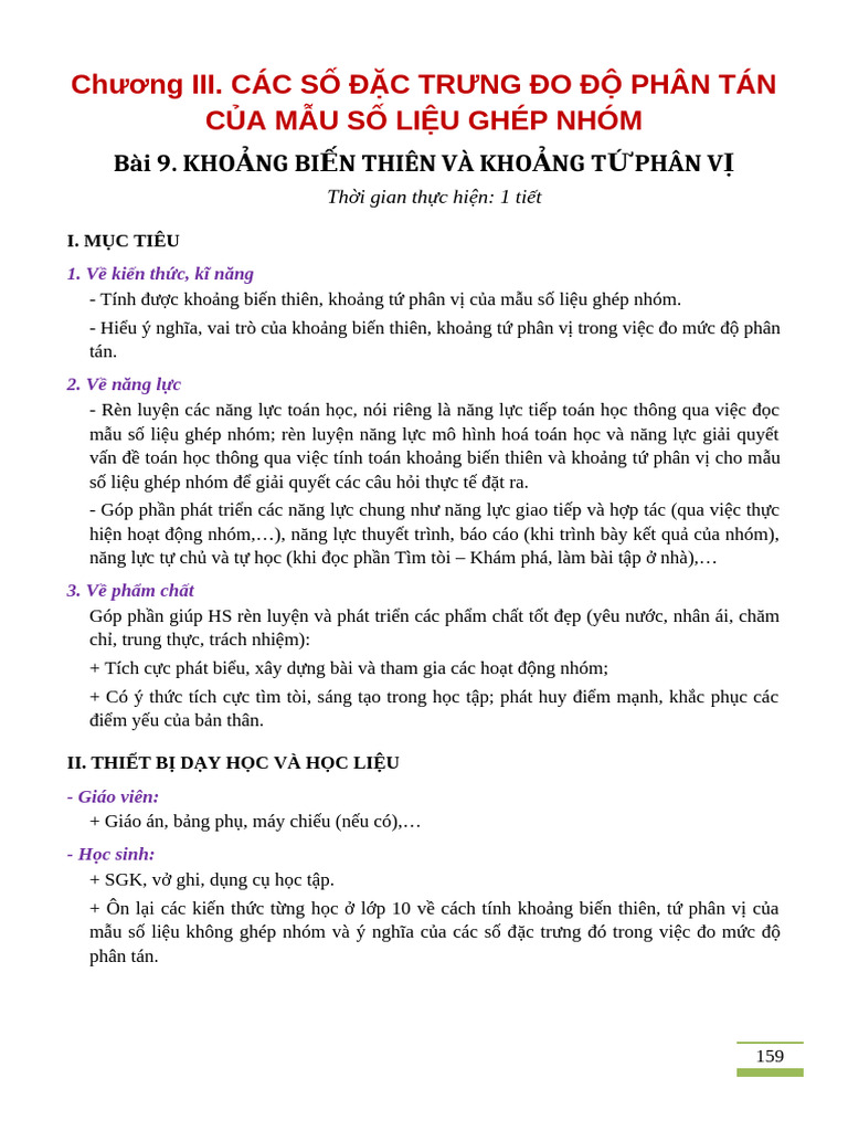 KHBD-Toan 12_Chương 3 | PDF