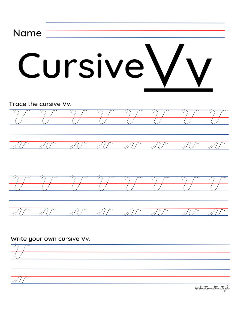Cursive Vv | PDF