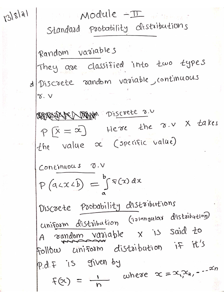 3rd Sem Statistics Mod 2 | PDF