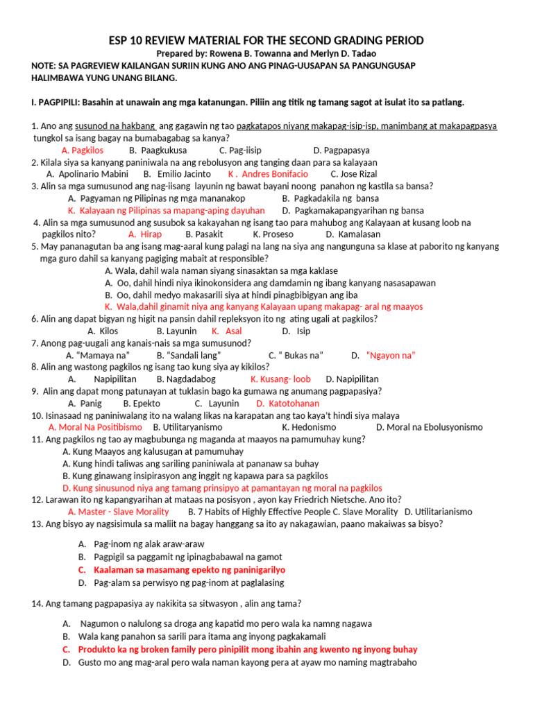 ESP-10-Q2.REVIEW-MATERIAL | PDF