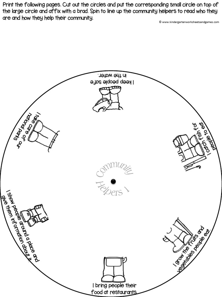 Community Helper Wheels - Black and White-2-9 | PDF | Restaurants ...