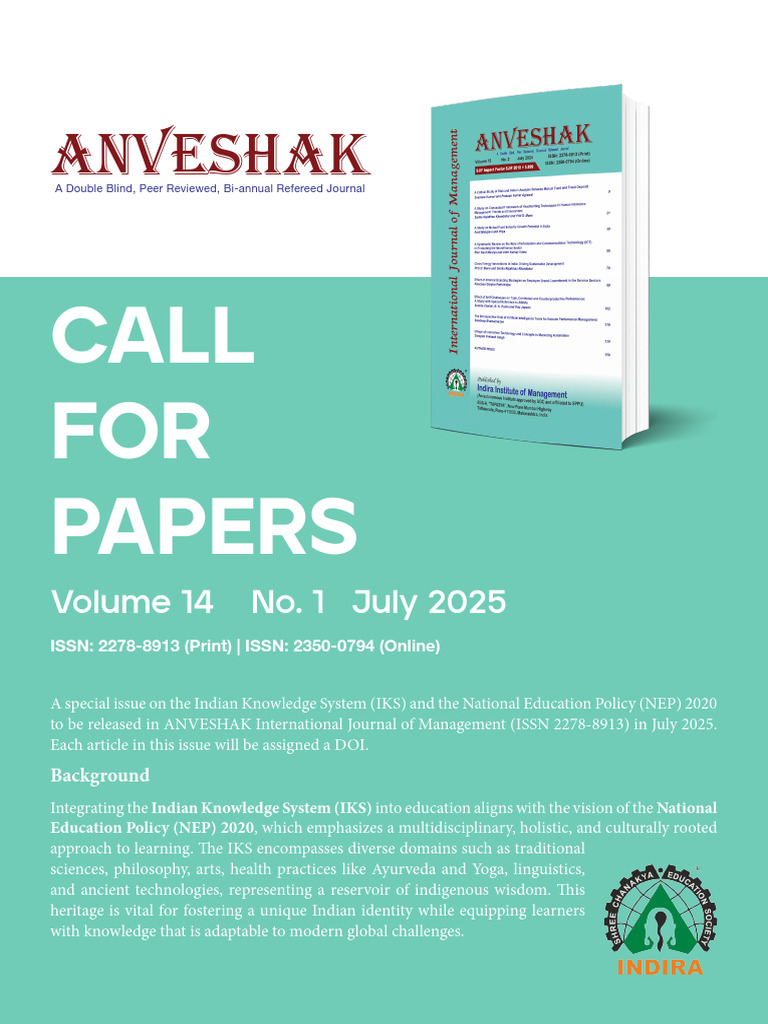 Call For Paper - ANVESHAK Special Issue | PDF | Interdisciplinarity | Knowledge