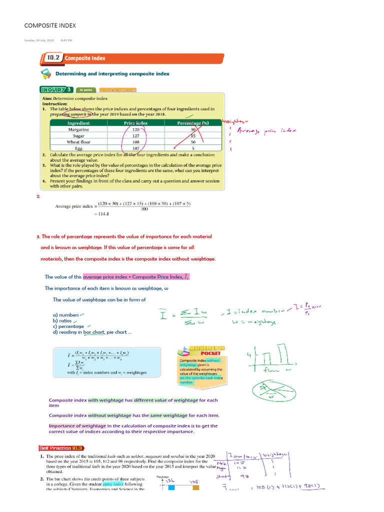 Composite Index Calculation Explained | PDF