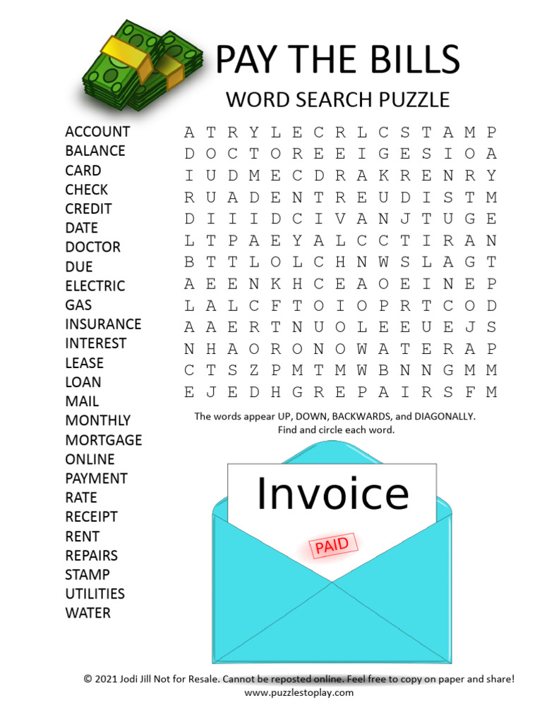 pay-bills-word-search-puzzle-file (1) | PDF