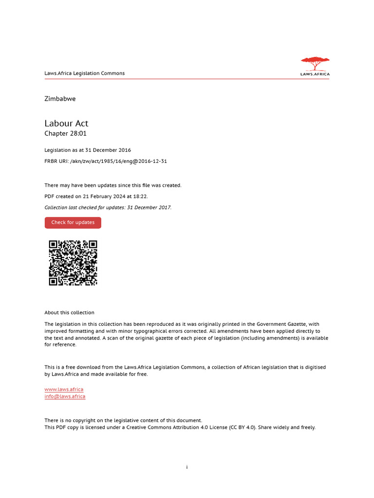 Labour Act | PDF | Labour Law | Employment