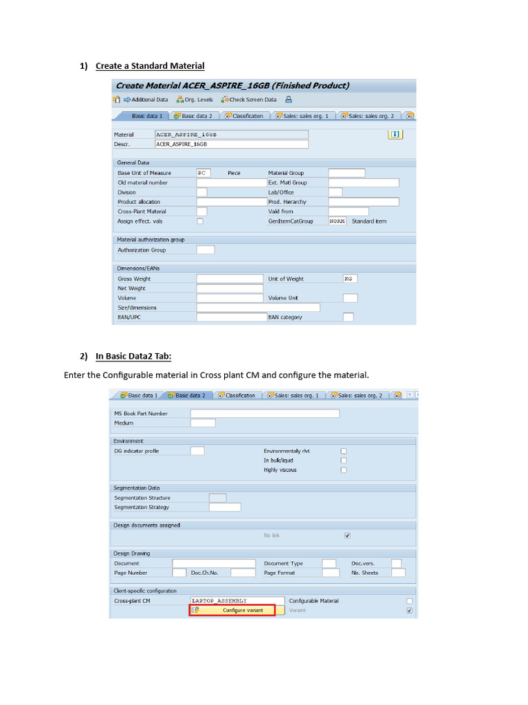 Material Variants | PDF