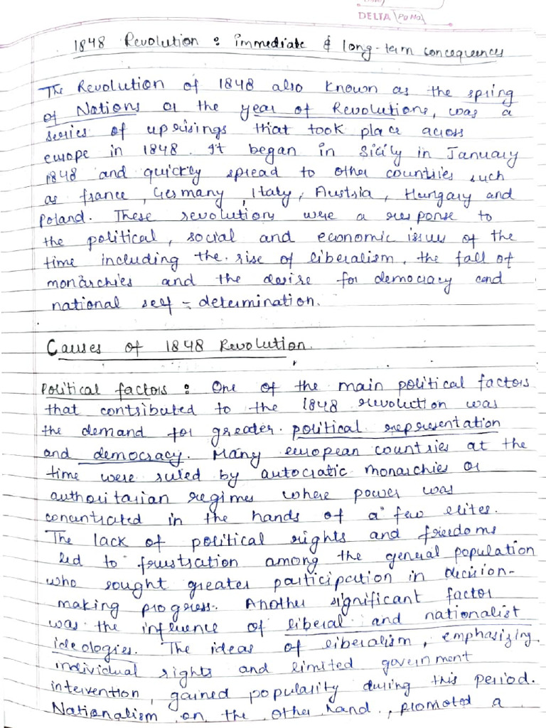 1848 European Revolutions Overview | PDF