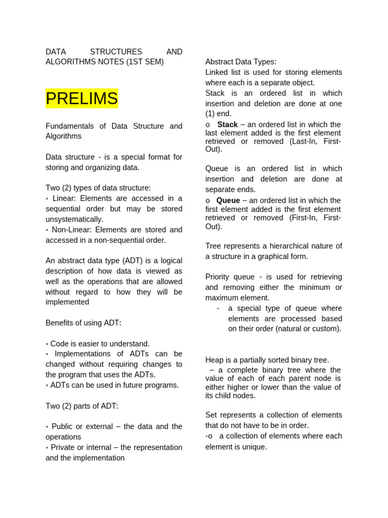 Data Structure Notes 1ST Sem | PDF | Queue (Abstract Data Type ...