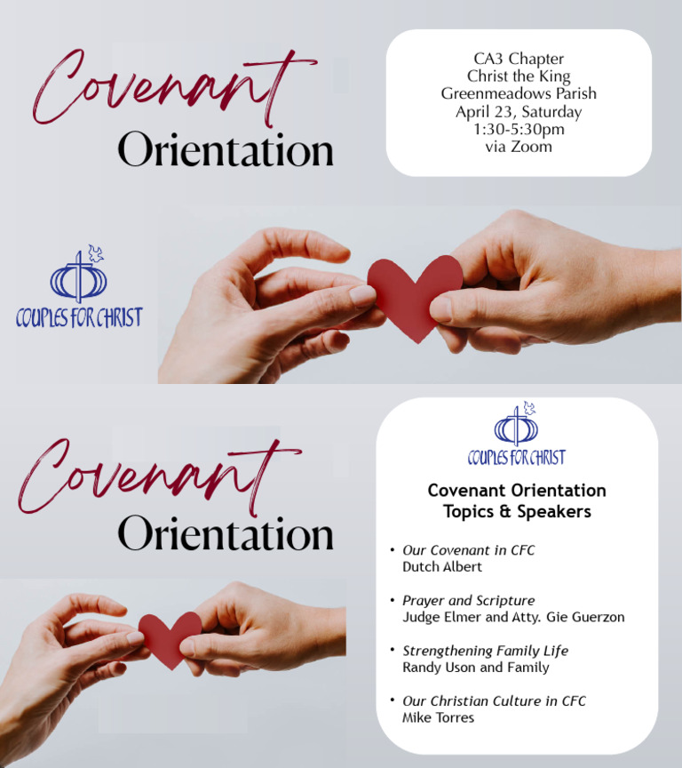 Covenant Orientation 2022 | PDF
